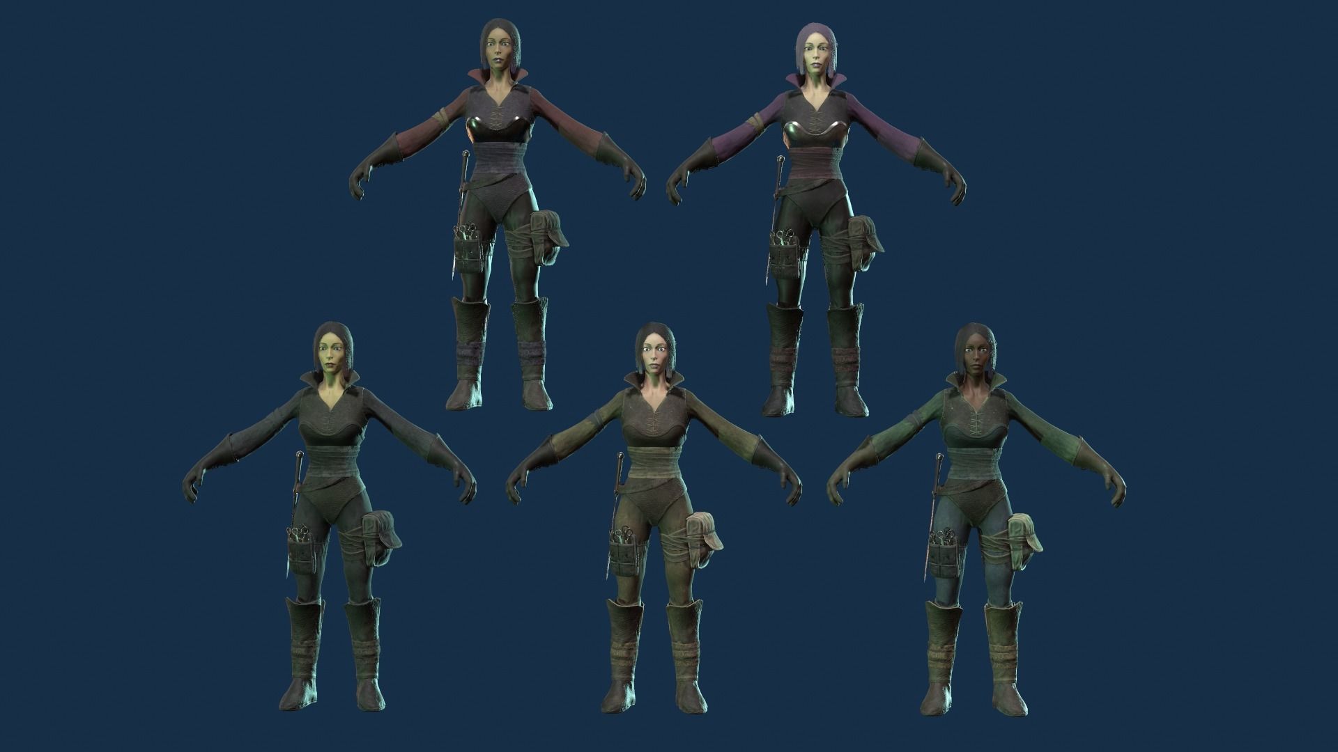 3D model Female Robber VR / AR / low-poly rigged animated | CGTrader