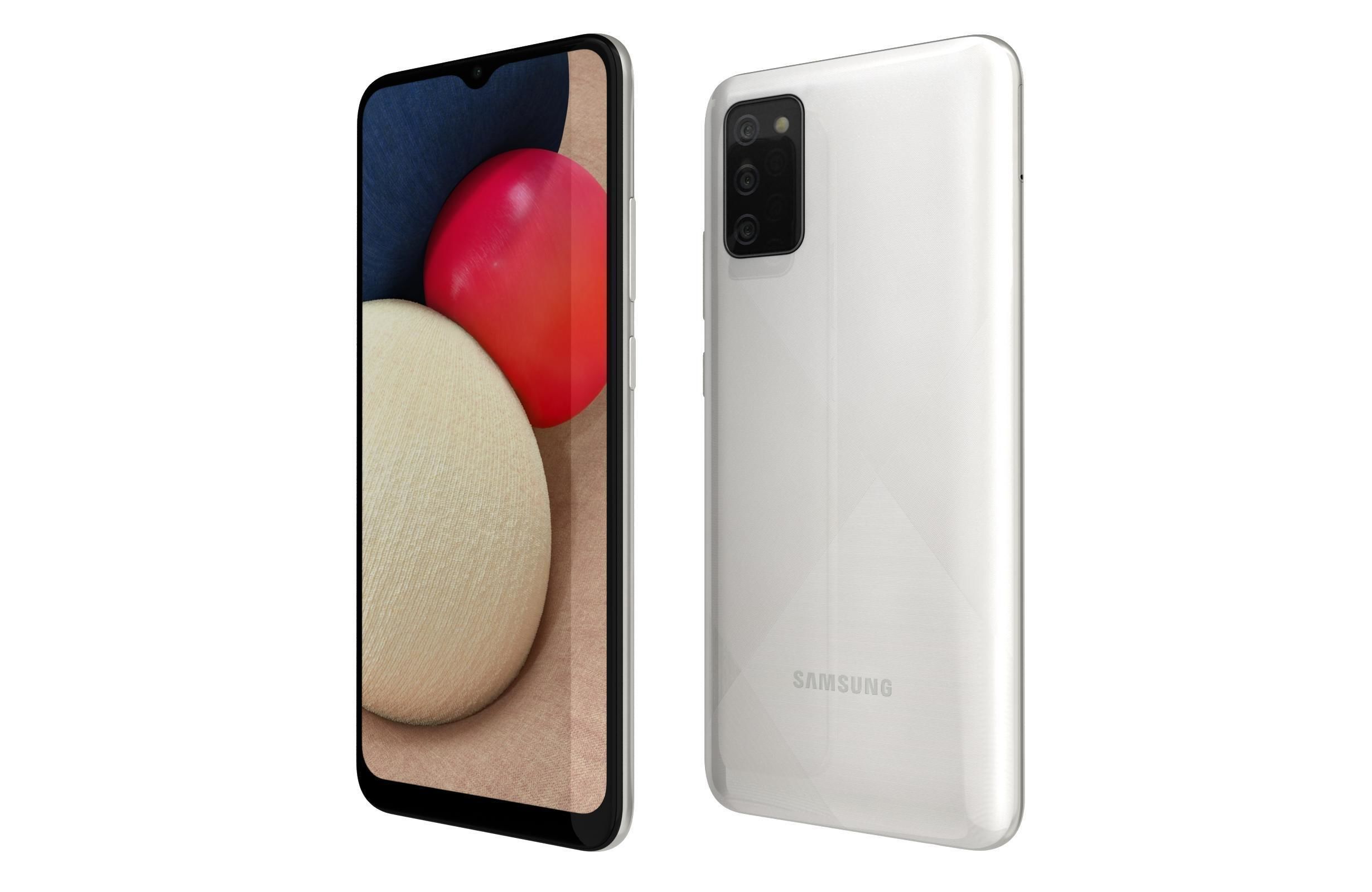 Samsung Galaxy A02s White 3D model | CGTrader