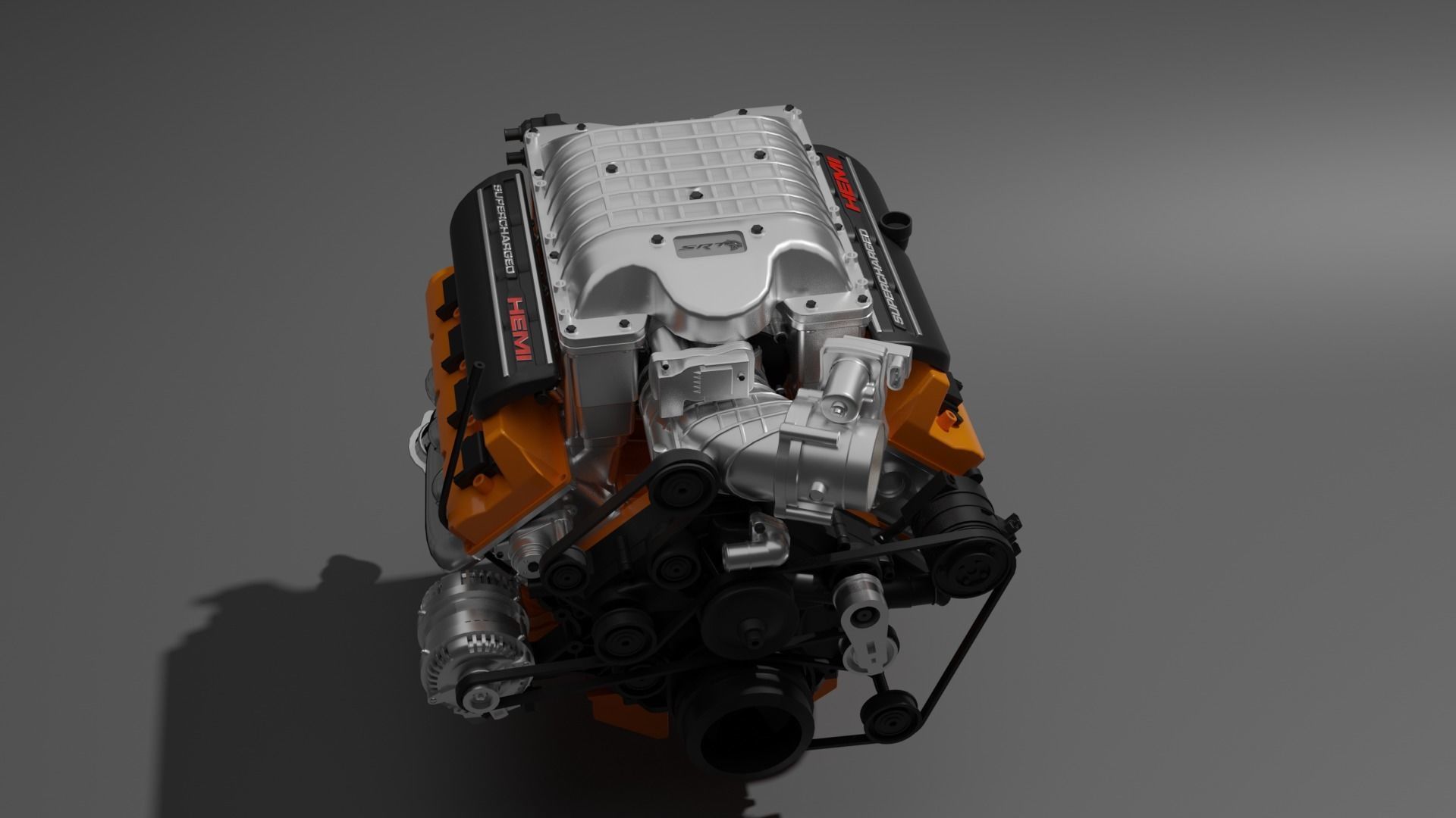 3D model V8 Hemi VR / AR / low-poly | CGTrader