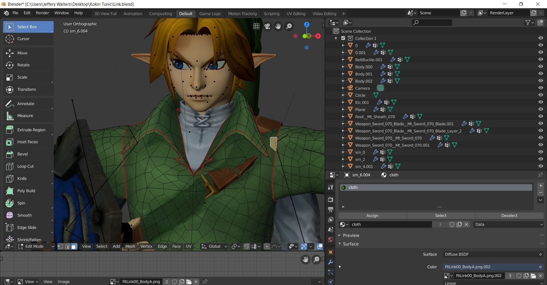 Link Hero of Time Edited Model 3D model rigged | CGTrader