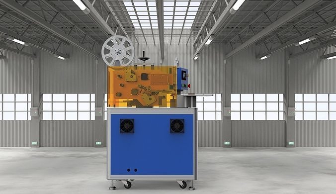 Double station rotary labeling machine 3D model | CGTrader