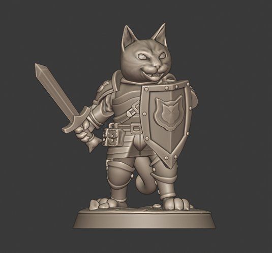 Knight Cat 3D model 3D printable | CGTrader