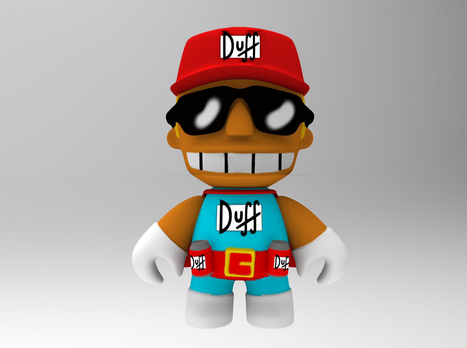 Duffman Chibi Los Simpsons Hombre Duff 3D model 3D printable | CGTrader