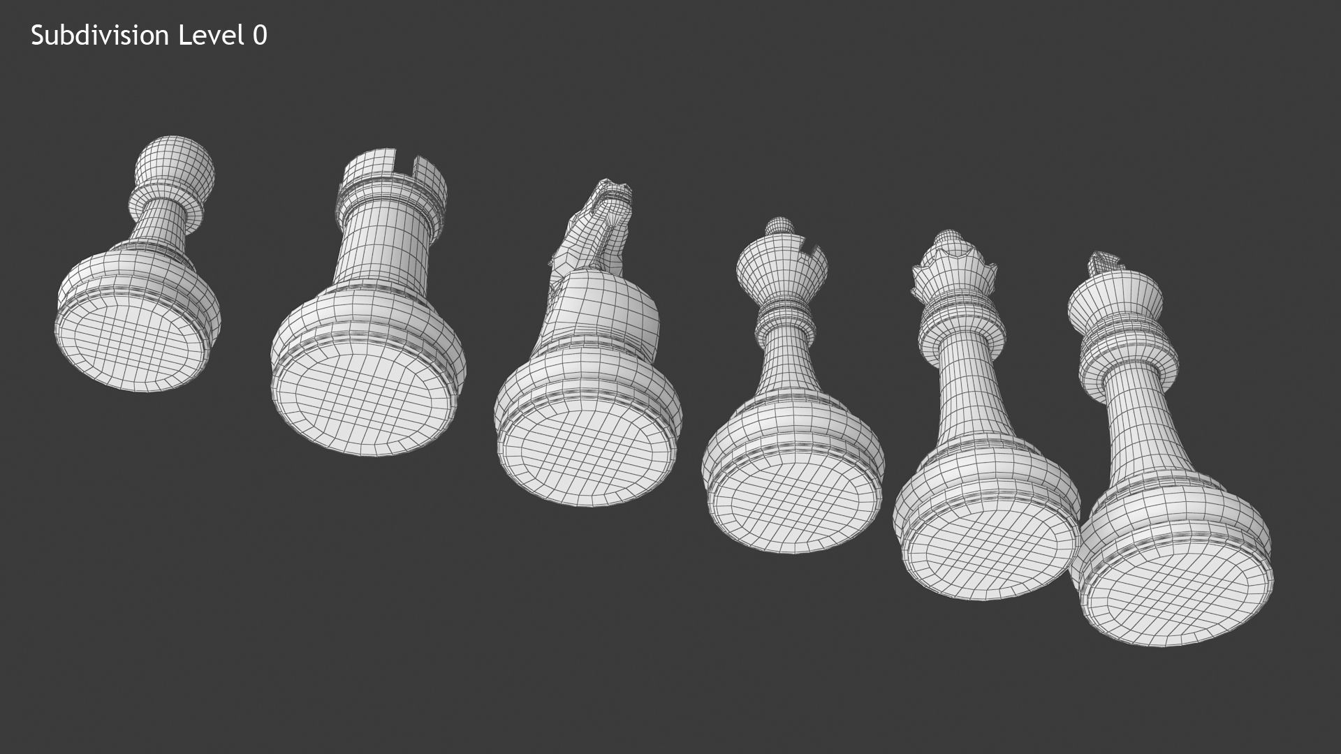 3D model Chess Pieces VR / AR / low-poly | CGTrader