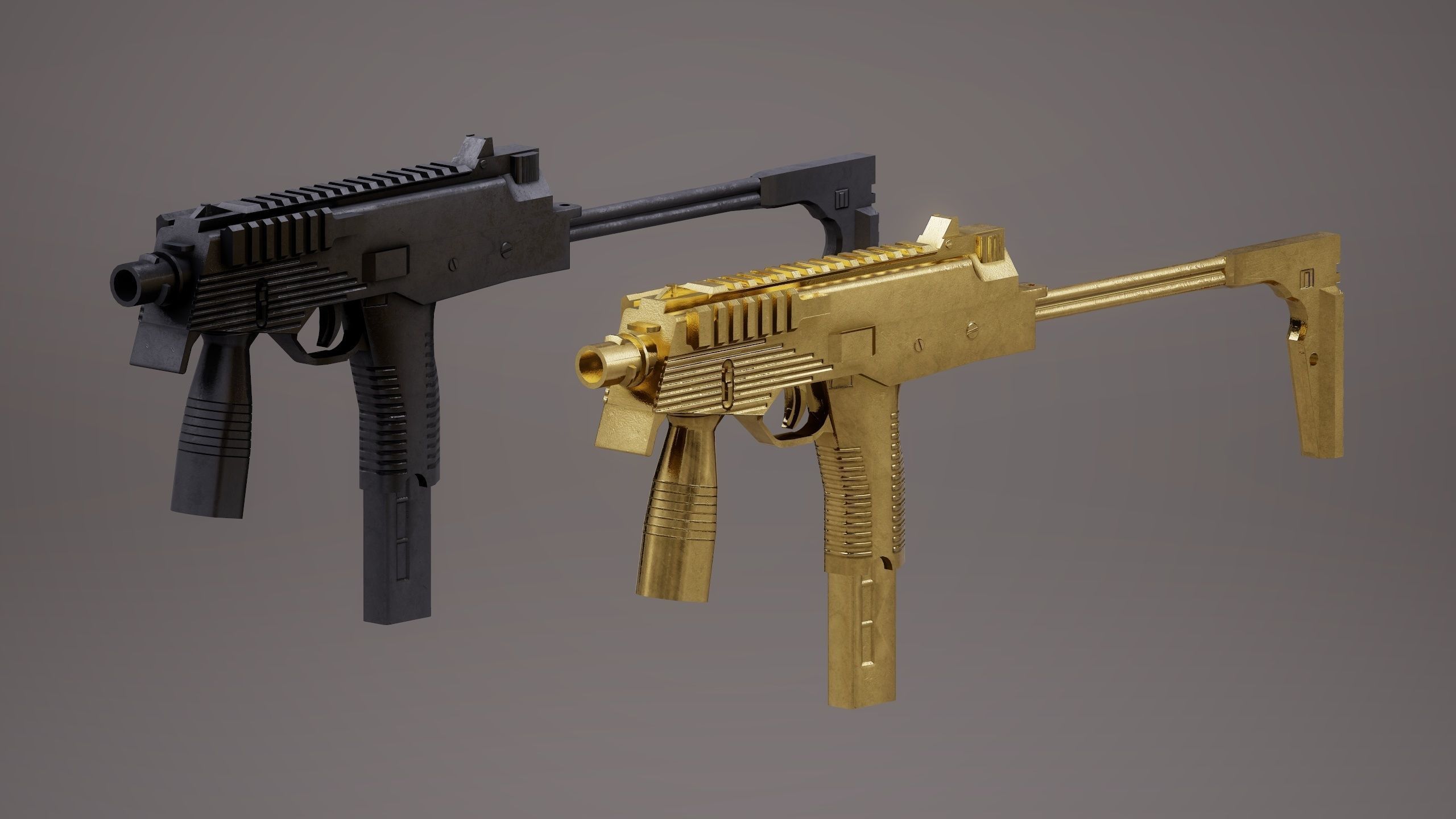 3D model MP9 SMG PBR Rigged VR / AR / low-poly | CGTrader