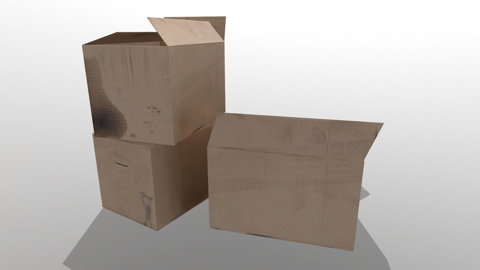 Cardboard boxes free VR / AR / low-poly 3D model | CGTrader
