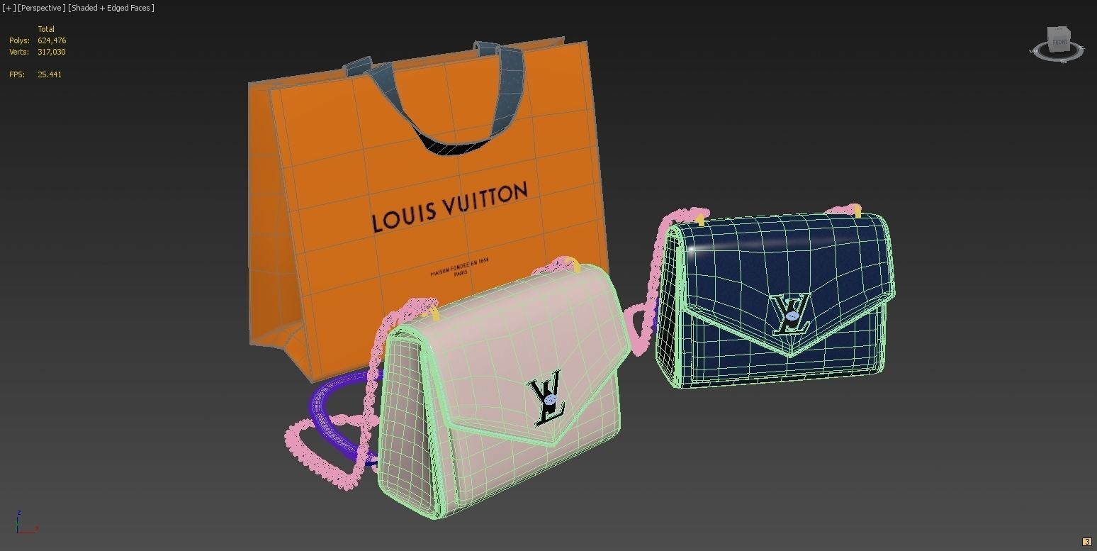 LOUIS VUITTON BAGS 002 3D model | CGTrader