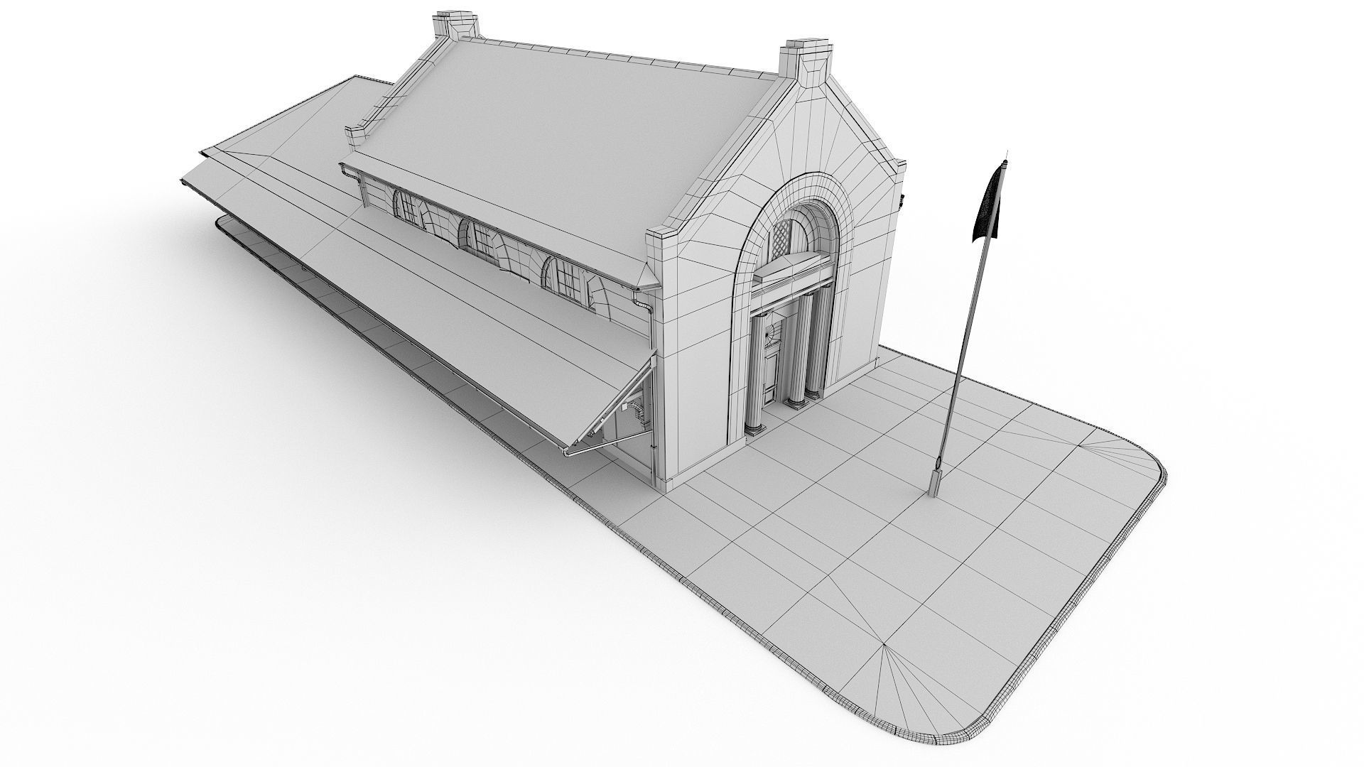 Rail station 3D model | CGTrader