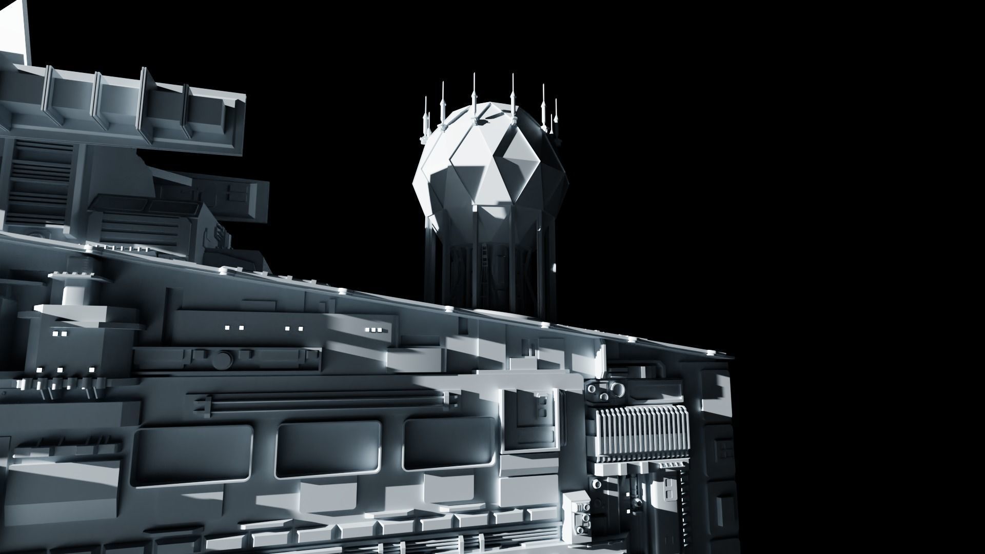 3D model ISD-72x Deflector Shield Generator Dome VR / AR / low-poly ...