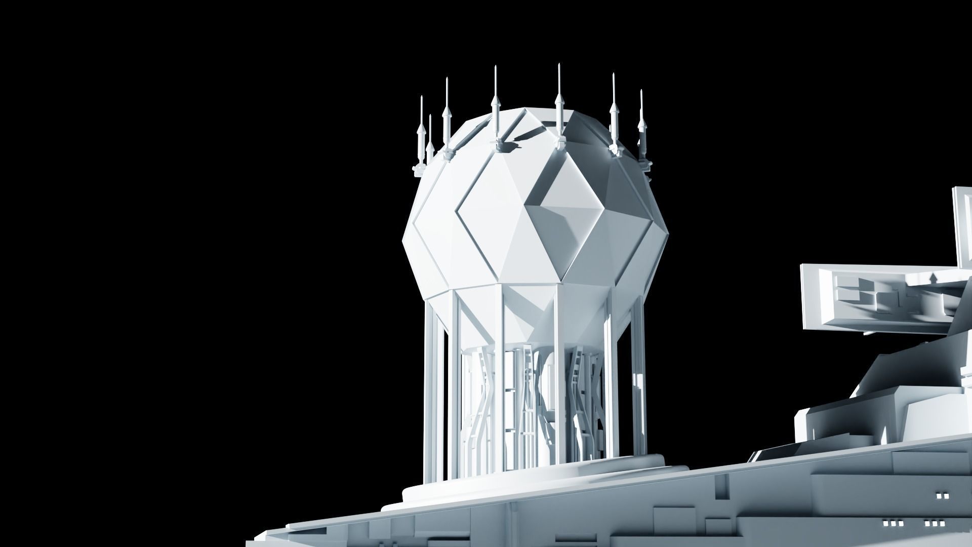 3D model ISD-72x Deflector Shield Generator Dome VR / AR / low-poly ...