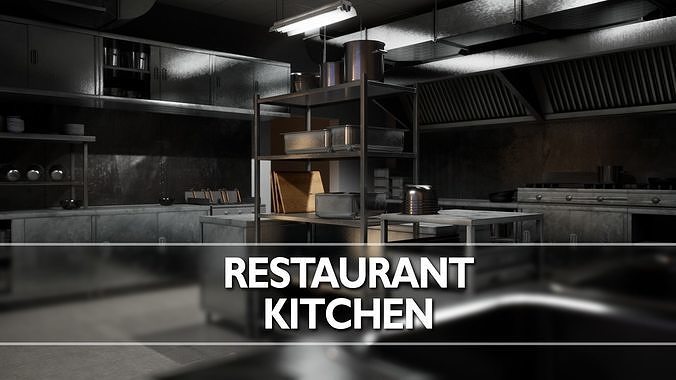 3D model Restaurant Kitchen Asset Pack - 58 Game-Ready Assets VR / AR ...