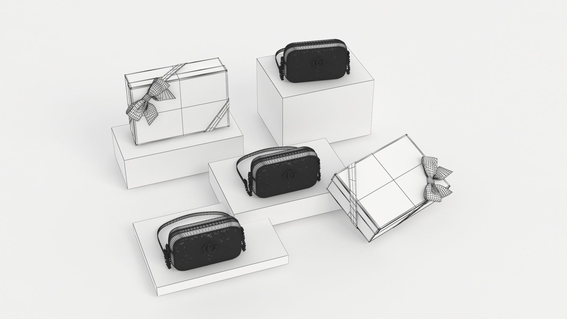 GUCCI BAG 001 3D model | CGTrader