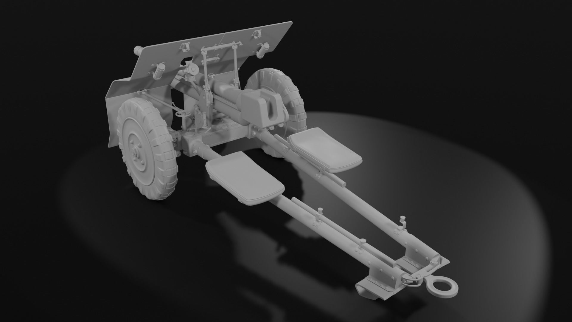 Bofors 37 mm anti-tank gun 3D model | CGTrader