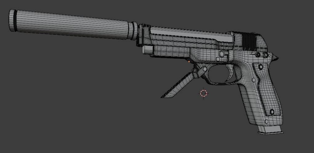 Beretta 93R Handgun free 3D model | CGTrader