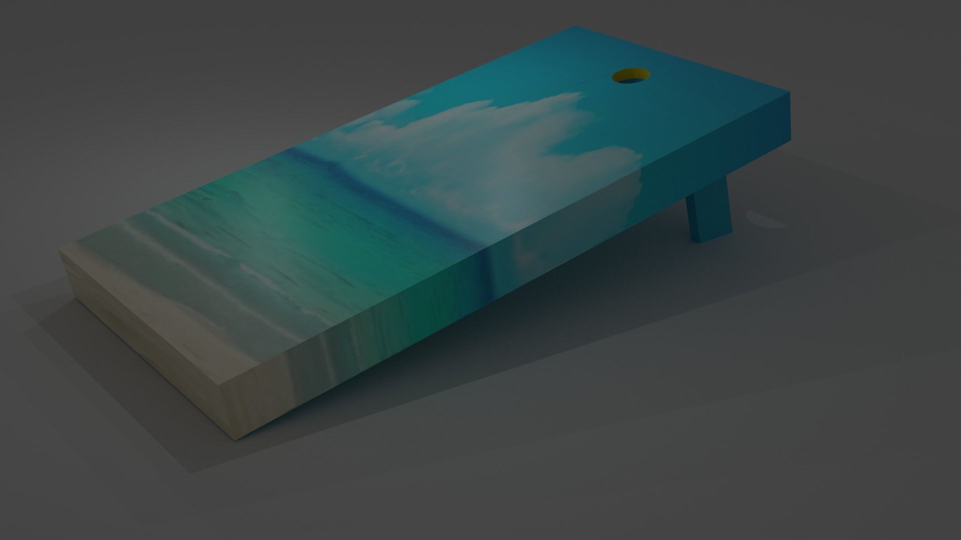 CORNBORD cornhole board with ocean free VR / AR / low-poly 3D model ...