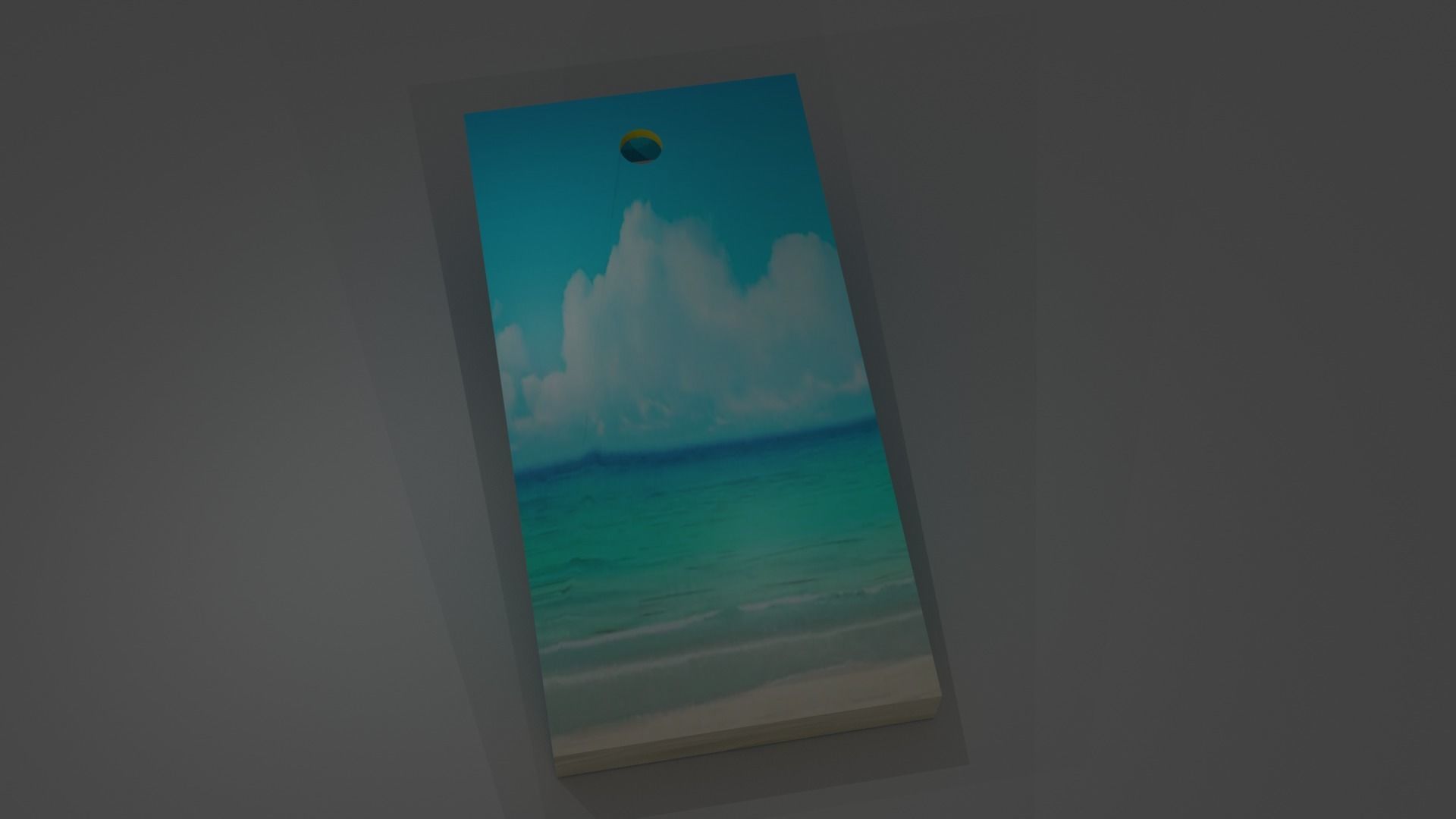 CORNBORD cornhole board with ocean free VR / AR / low-poly 3D model ...