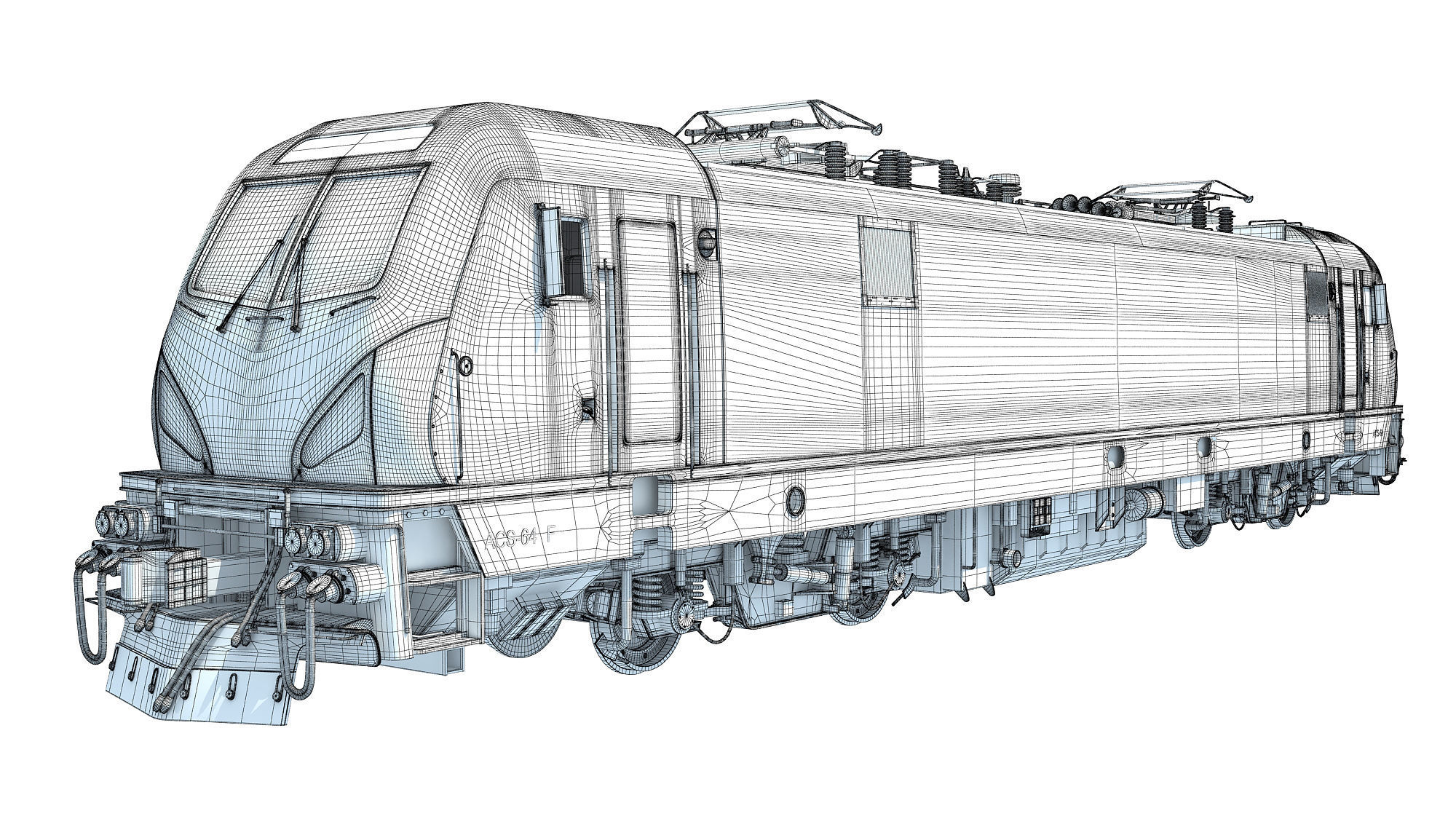 3D Amtrak Electric Locomotive 3D model | CGTrader
