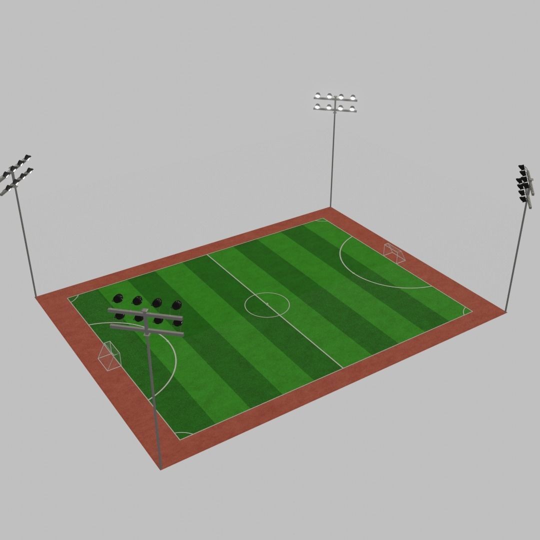 3D model Five-a-side football field VR / AR / low-poly | CGTrader
