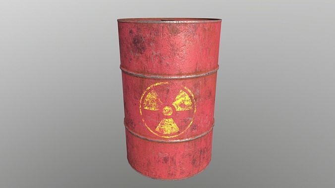 3D model barrel with radiation VR / AR / low-poly | CGTrader
