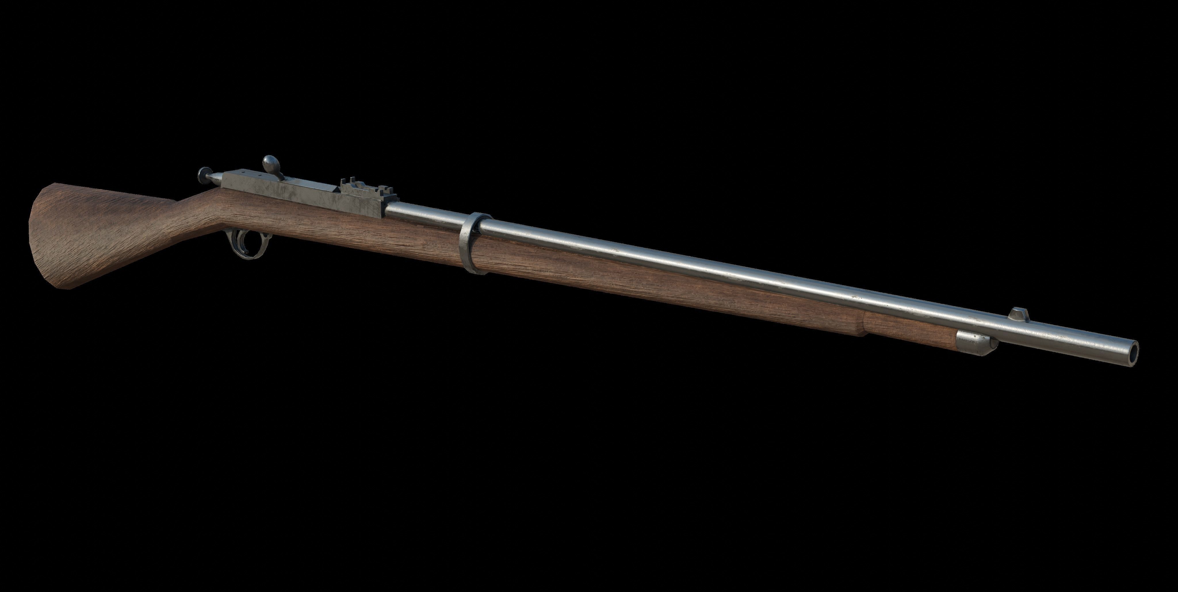 3D asset VR / AR ready Berdan M1870 | CGTrader