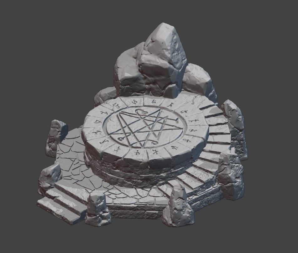 Ritual altar 3D model 3D printable | CGTrader