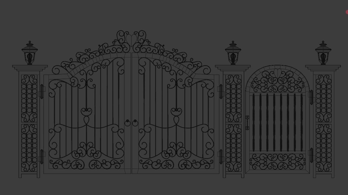 Gate Blender FBX Obj 3D model | CGTrader