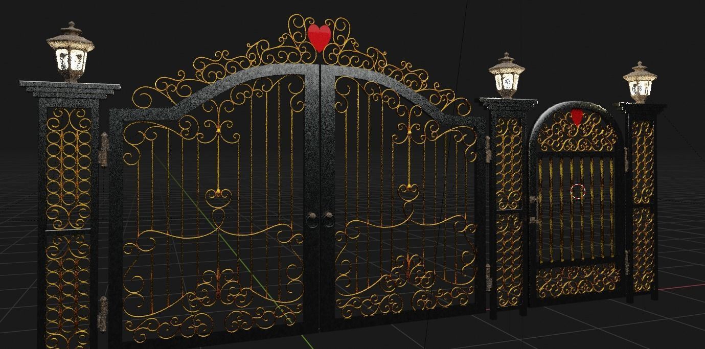 Gate Blender FBX Obj 3D model | CGTrader