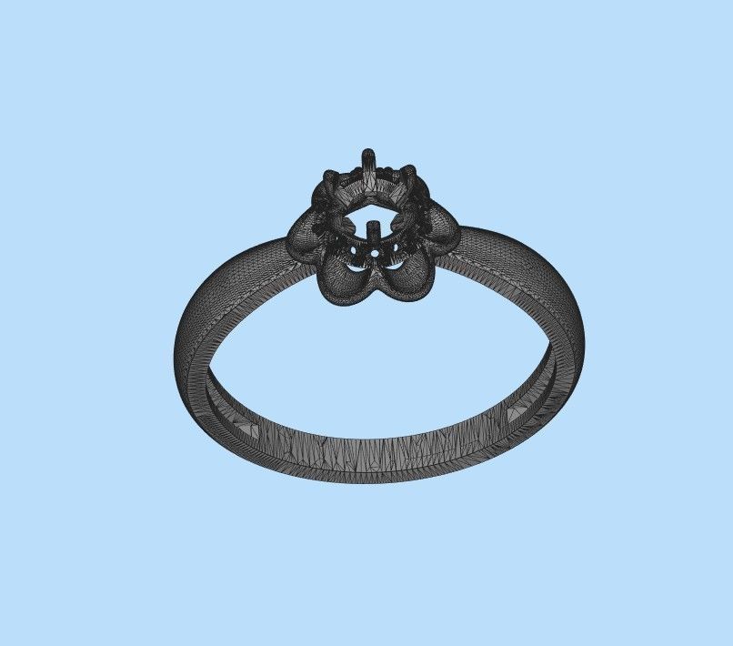 Solitaire women ring CAD 3dm stl 3D model 3D printable | CGTrader