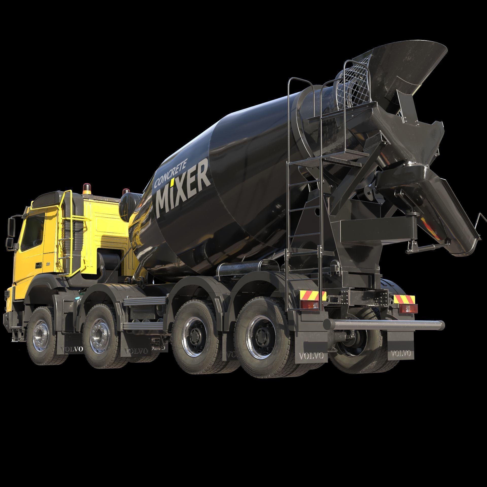 Volvo FMX truck Concrete Mixer - customized 3D model | CGTrader