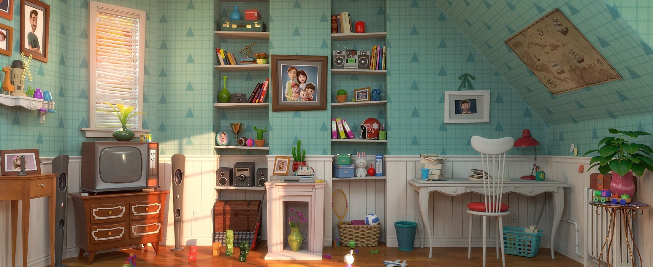 Cartoon Room Interior Full Version 3D model | CGTrader
