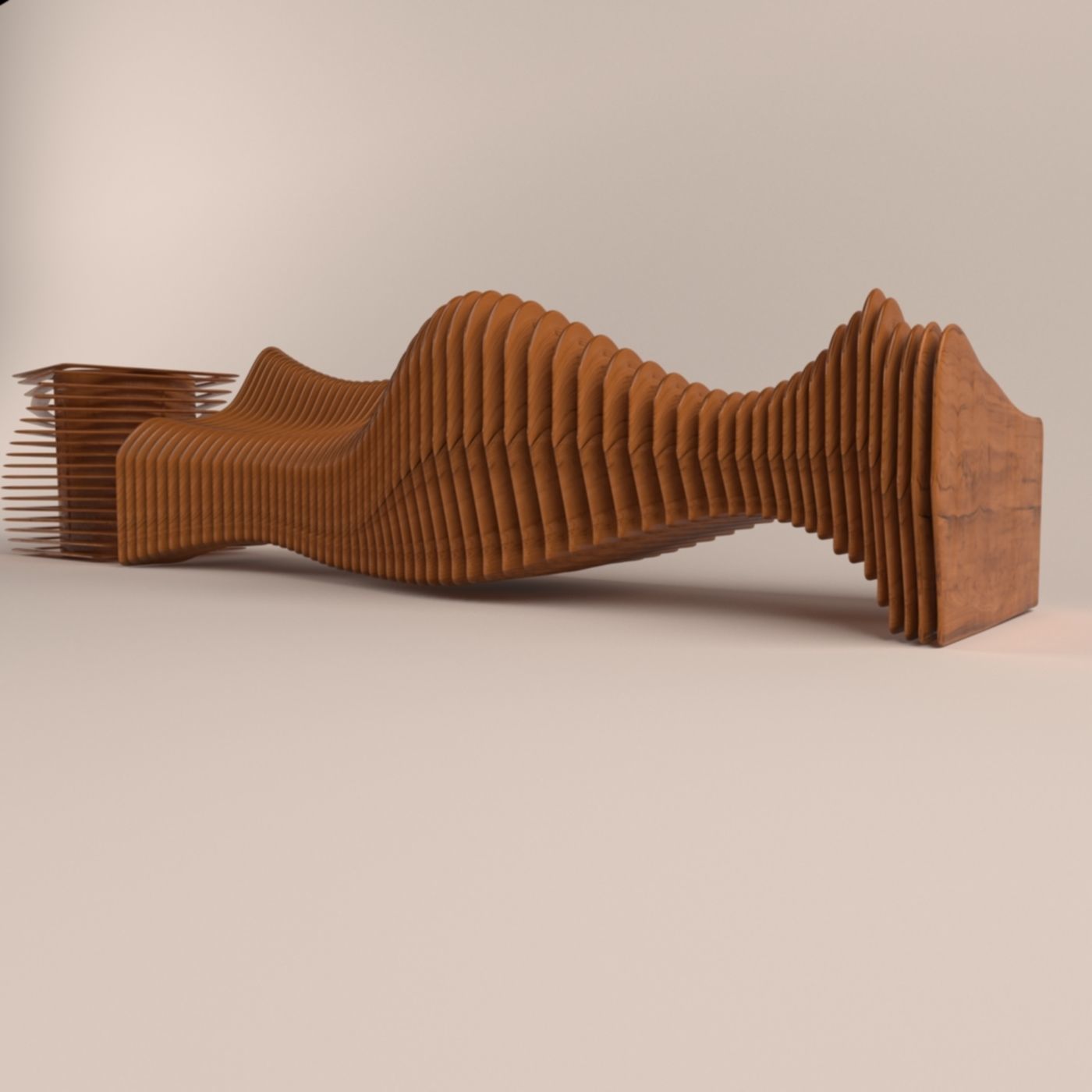 Parametric bench free 3D model | CGTrader