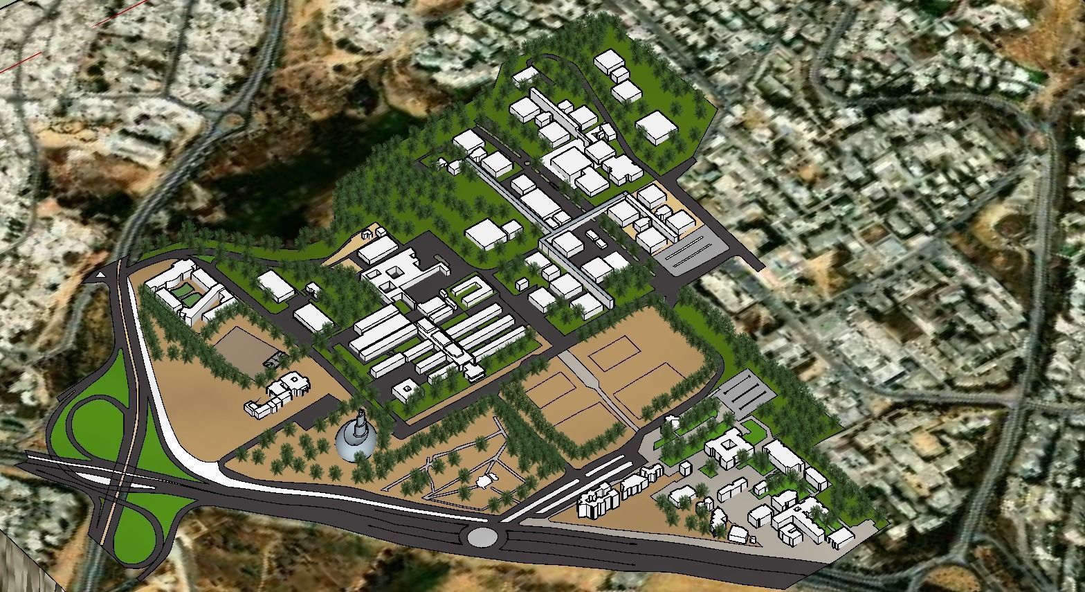 University campus 3D model | CGTrader