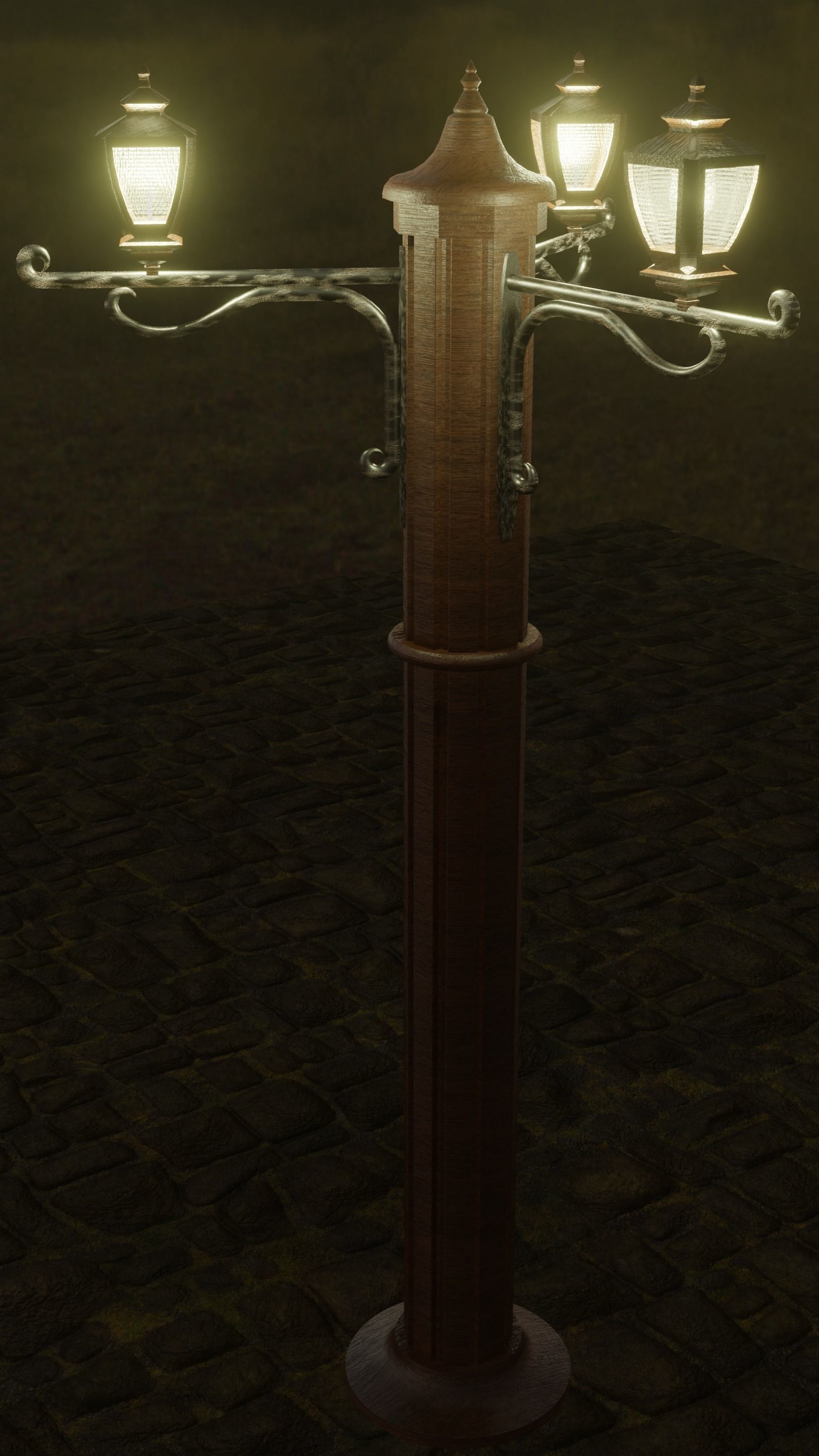 lowpoly Street lamp free VR / AR / low-poly 3D model | CGTrader