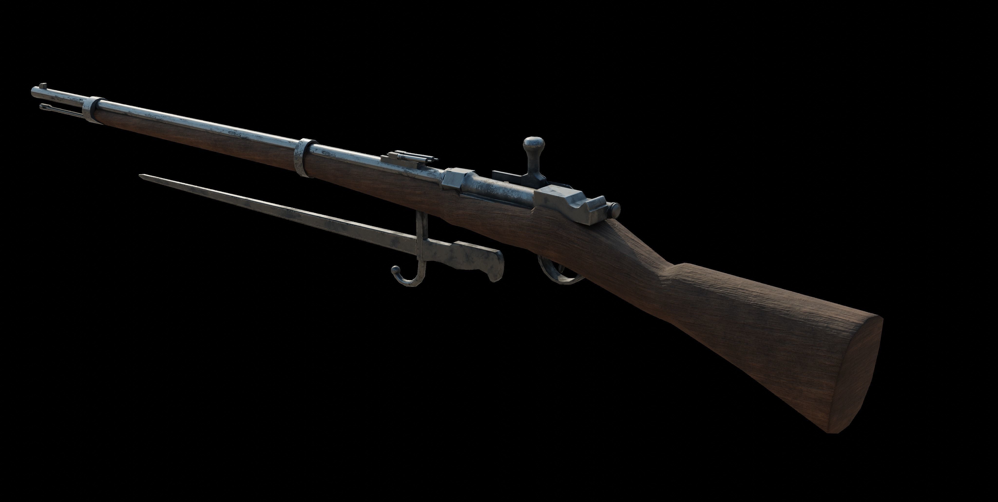 3D model Fusil Gras mle 1874 VR / AR / low-poly | CGTrader