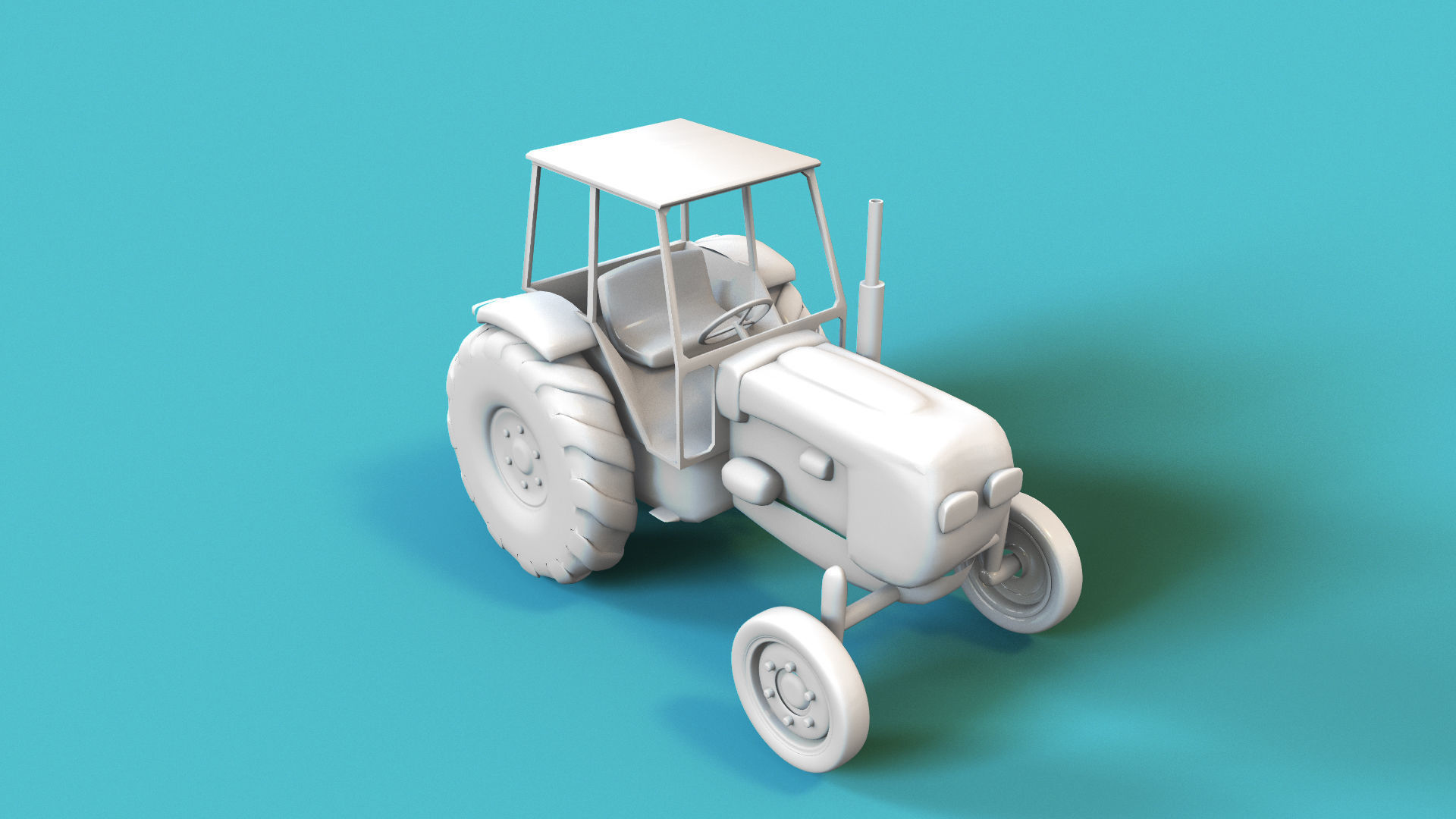 Tractor Low Poly 3D model | CGTrader