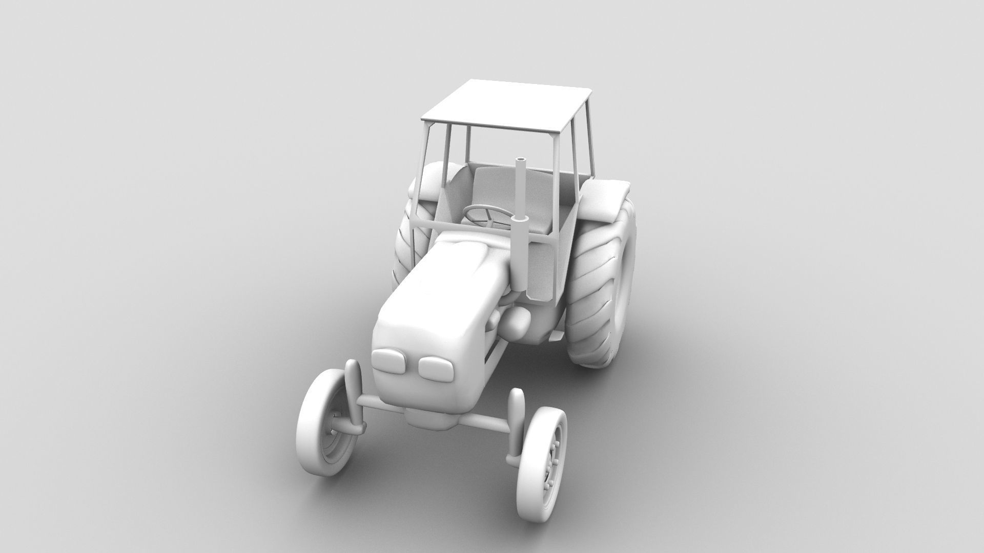 Tractor Low Poly 3D model | CGTrader