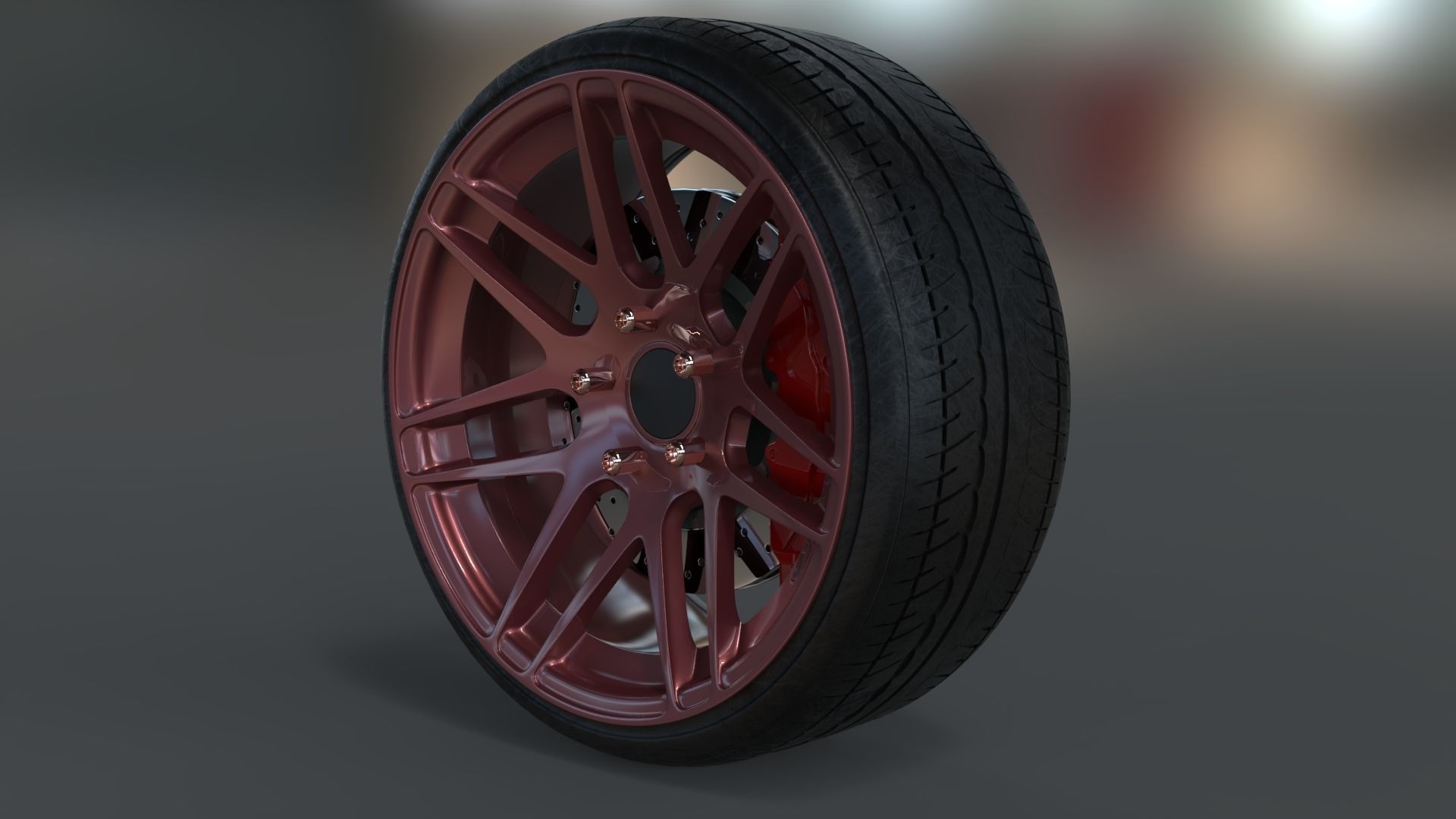 rims und tire supercar tuning 3D model | CGTrader