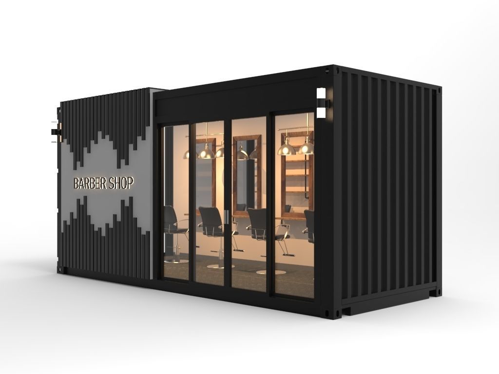 Barber Shop Container 3D model | CGTrader