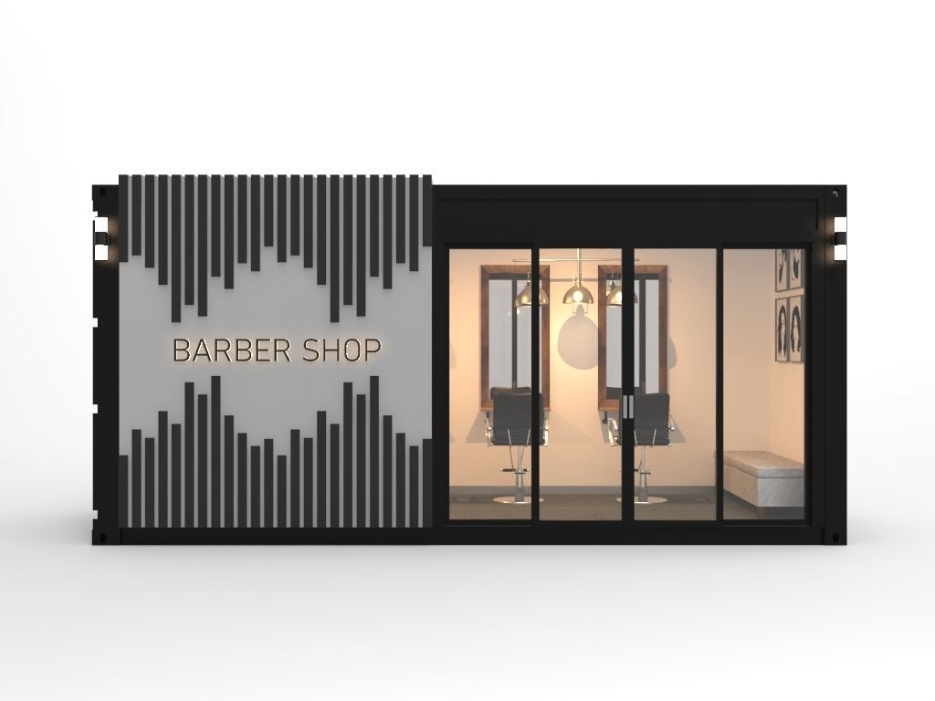 Barber Shop Container 3D model | CGTrader