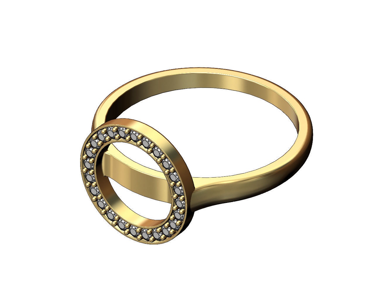 Diamond halo ornament ring 3D model 3D printable | CGTrader