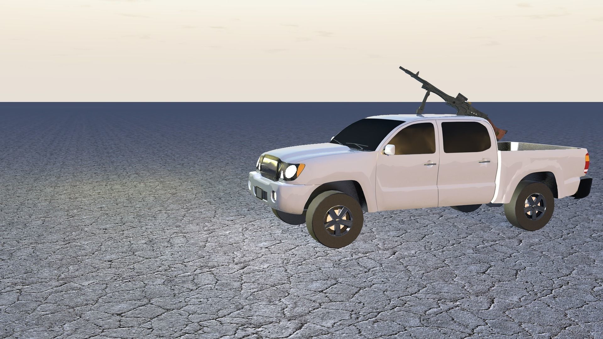 3D model war vehicle with purpose machine gun VR / AR / low-poly | CGTrader