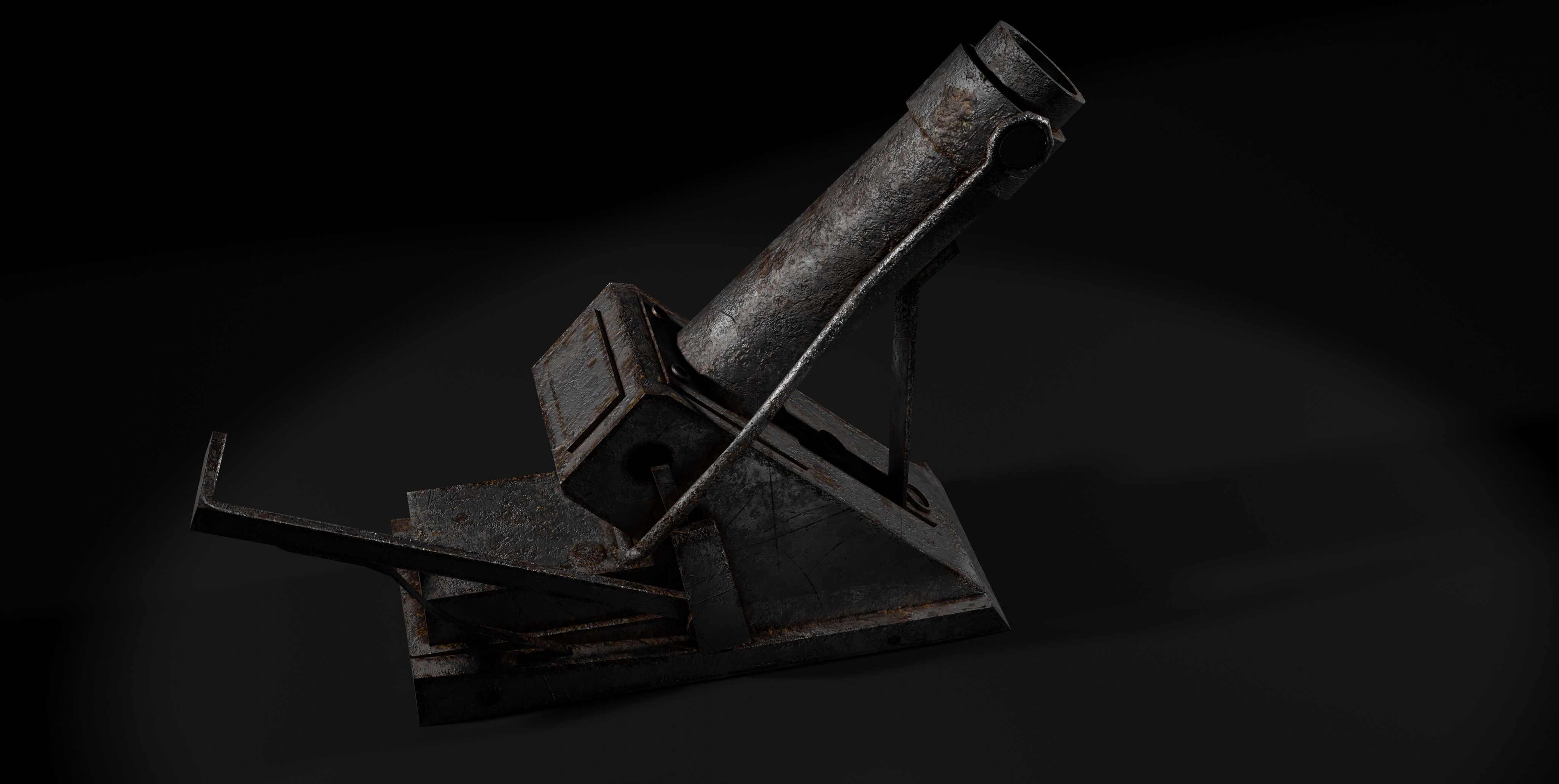 3D model Garland trench mortar VR / AR / low-poly | CGTrader