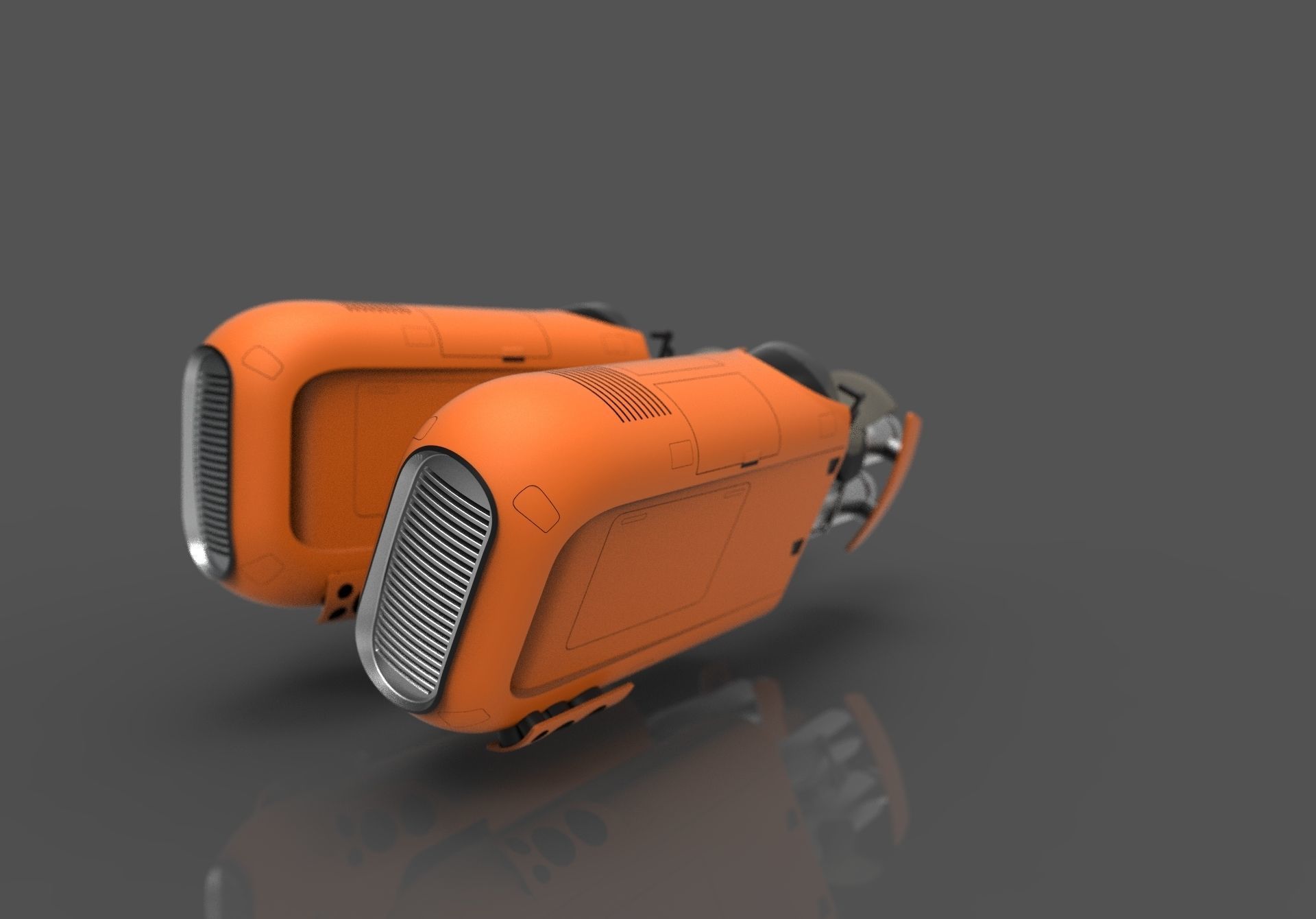Star Wars Orange Jedi Speeder 3D model rigged | CGTrader