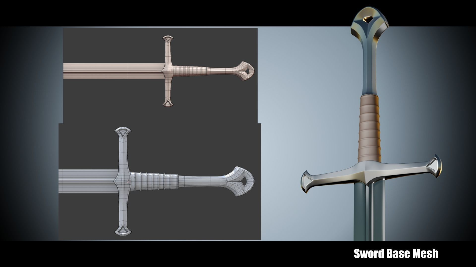 3D model Sword Base Mesh 03 VR / AR / low-poly | CGTrader