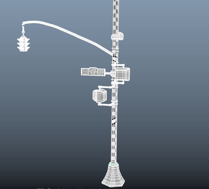 Stop Traffic Light Pole with Changing Lights free VR / AR / low-poly 3D ...