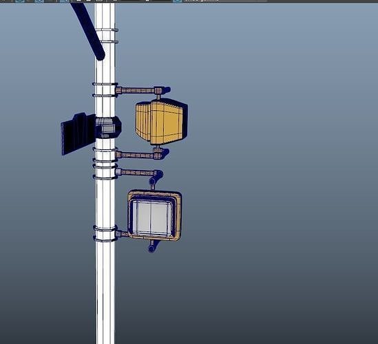 Stop Traffic Light Pole with Changing Lights free VR / AR / low-poly 3D ...