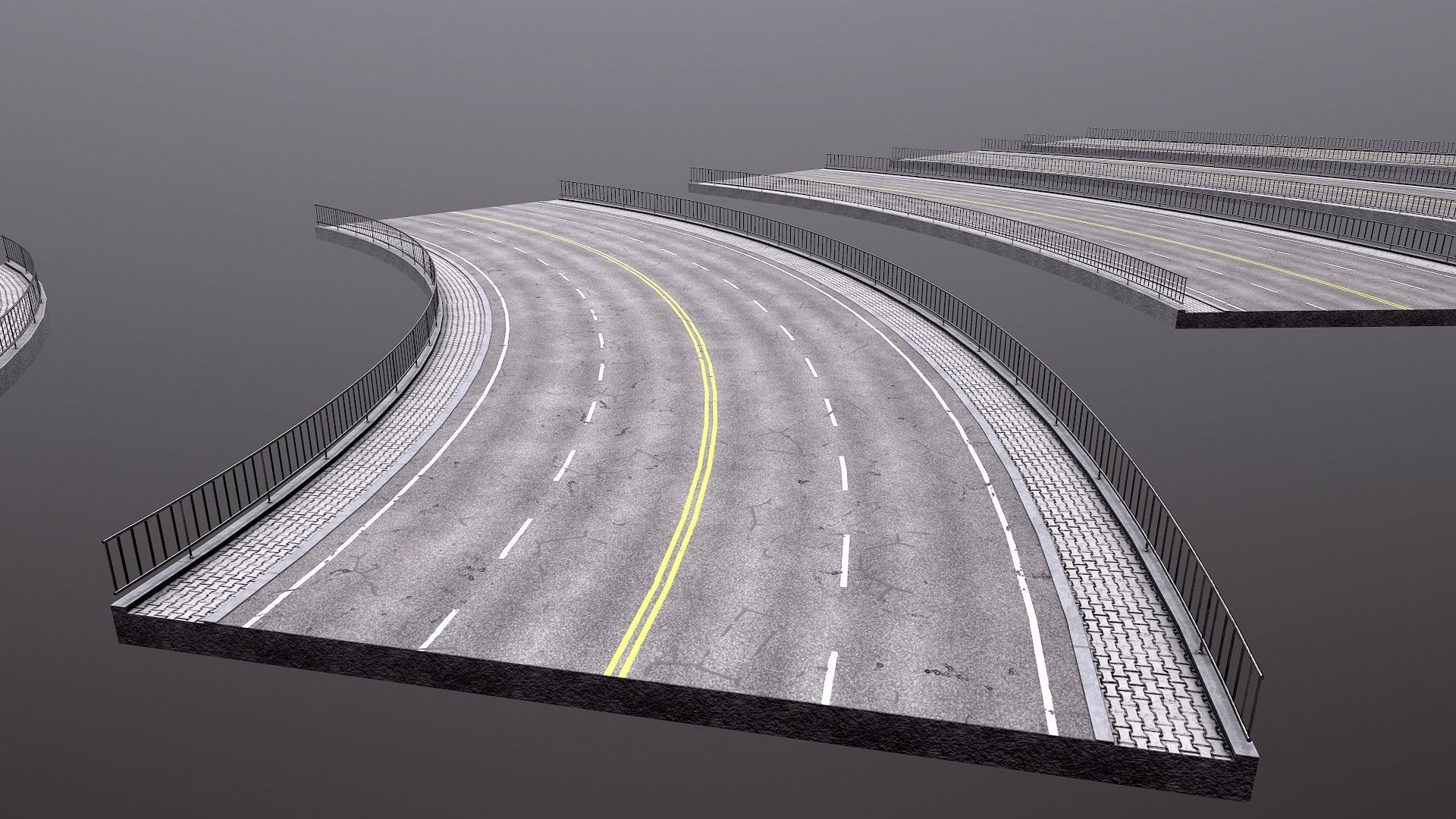 3D model Modular Highway Roads PBR VR / AR / low-poly | CGTrader