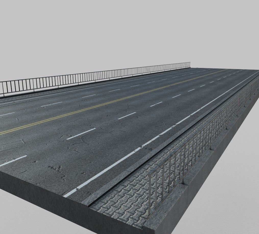 3D model Modular Highway Roads PBR VR / AR / low-poly | CGTrader