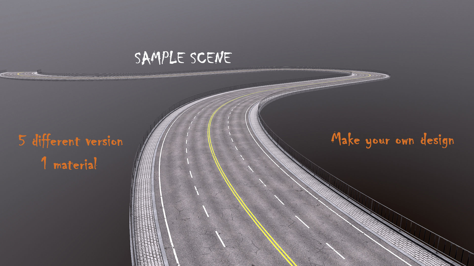 3D model Modular Highway Roads PBR VR / AR / low-poly | CGTrader