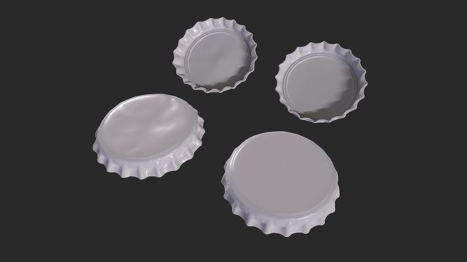 Bottle Cap 3D Model - High Poly - Set of two free 3D model | CGTrader